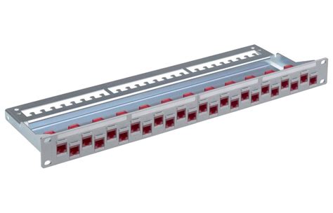 19 1u St Patch Panel 24xrj45u Cat 6a Gray Fully Populated Ecatalog