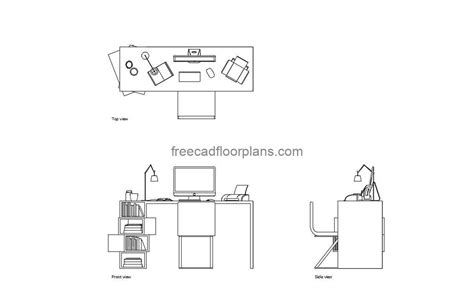 40 Modern Office Furniture Cad Blocks Elevation Pics 1080x760