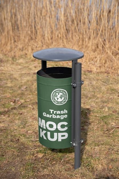 Premium Psd Garbage Bin Outside In Public
