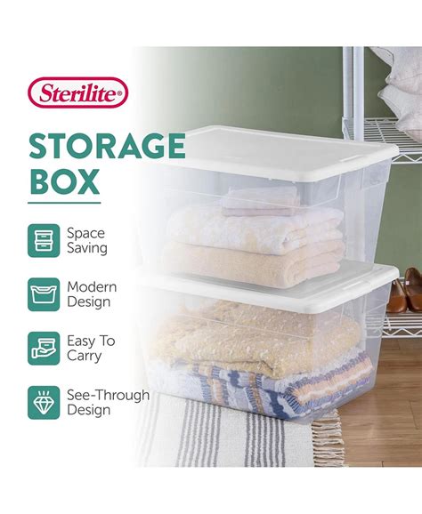 Sterilite 56 Quart Clear Plastic Storage Container Box W Latching Lid