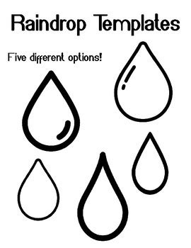 Printable Raindrops Coloring Pages 2025