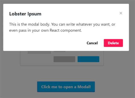 12 modal alert dialog component for react onaircode
