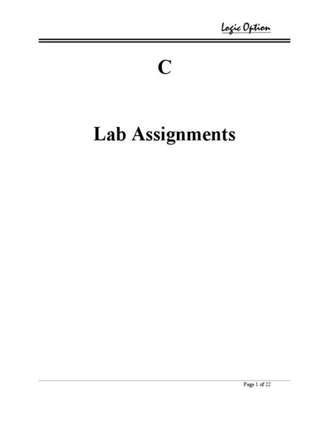 C Lab Assignments Guide Pdf Pointer Computer Programming String Computer Science
