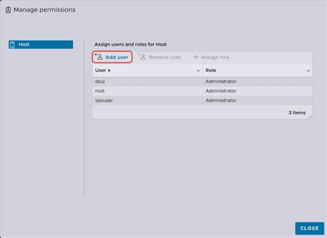 how to create new users in vmware esxi syneto