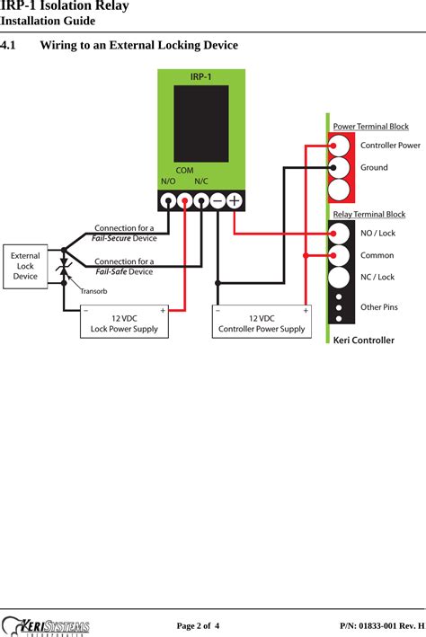 Keri Systems Isolation Relay H Irp 1 Installation Guide