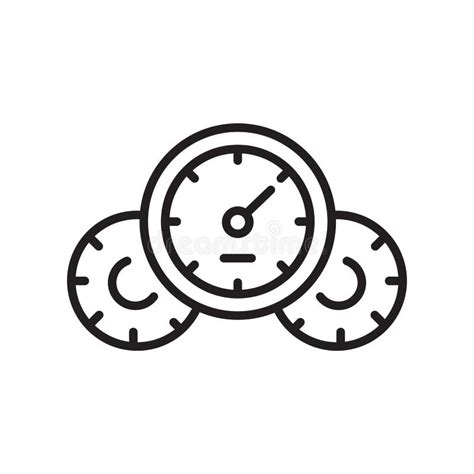 Speedometer Icon Vector Sign And Symbol Isolated On White Background Speedometer Logo Concept