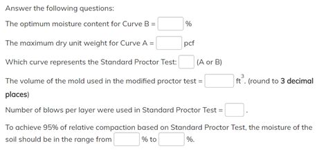Solved The Results Of Standard And Modified Proctor Tests On Chegg