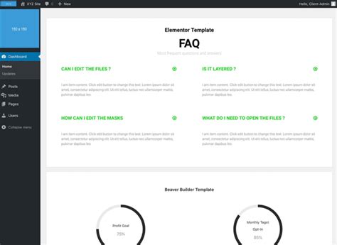 how to create a wordpress custom dashboard for yourself or clients