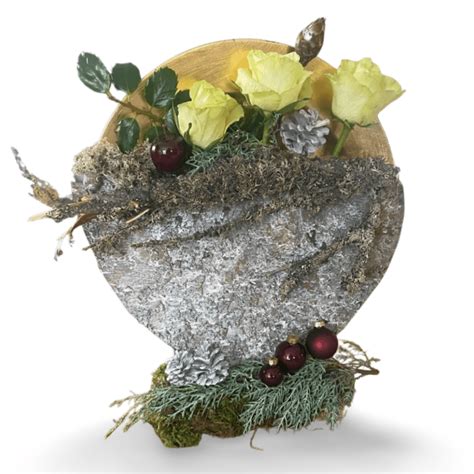 Verticale Witte Kerst Bloemstukje
