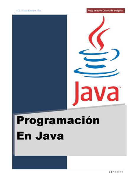 java desde cero pdf java lenguaje de programación objeto