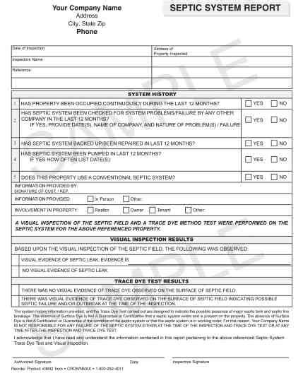 3692 Septic System Report