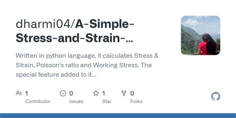 GitHub Dharmi A Simple Stress And Strain Calculator Written In Python Language It