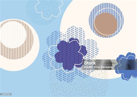 동그라미 꽃무늬 자연 아이디어 표지 브로셔 포장 직물 전단지 광고를 장식하기 위한 현대적인 추상 디자인 벡터 0명에 대한 스톡 벡터 아트 및 기타 이미지 Istock