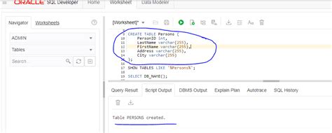 How To Connect With In Built Sql Developer Web In Adb K Academy