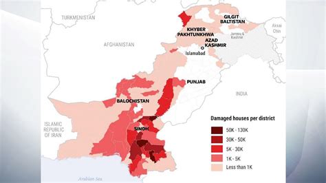 Pakistan Floods Satellite Images And Maps Show Scale Of Disaster World News Sky News