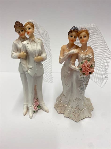 Resin Same Sex Female Wedding Cake Toppers Female Cake Toppers Same