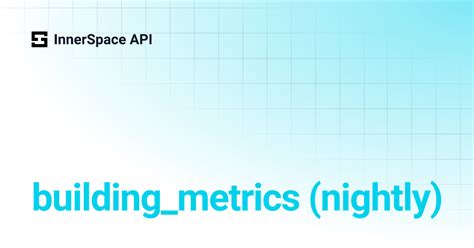 Buildingmetrics Nightly Innerspace Api