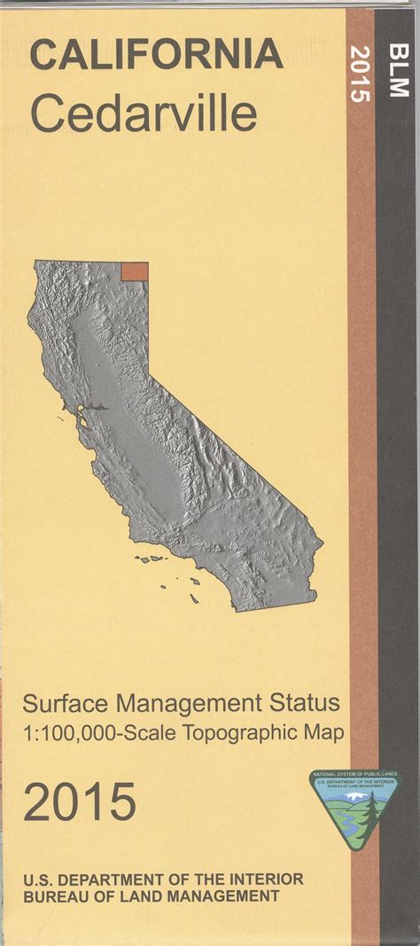 Map Cedarville Ca Ca070s Public Lands Interpretive Association