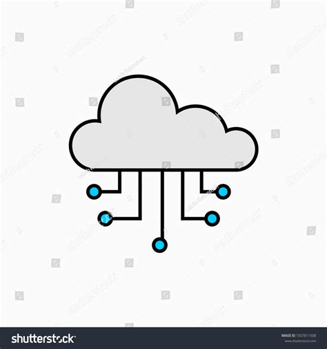 Vector Illustration Concept Data Cloud Computing Stock Vector Royalty Free