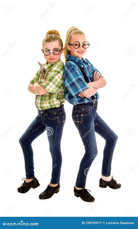 Tap Dancing Nerd Buddies Stock Image Image Of Girls 29076917