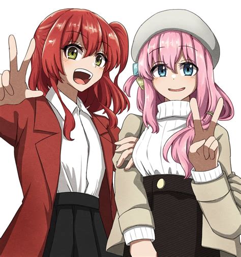 Gotoh Hitori And Kita Ikuyo Bocchi The Rock Drawn By Toretatemelon