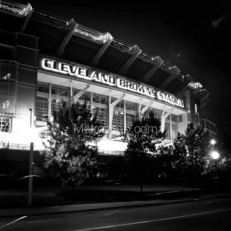 Cleveland Browns Stadium Black And White
