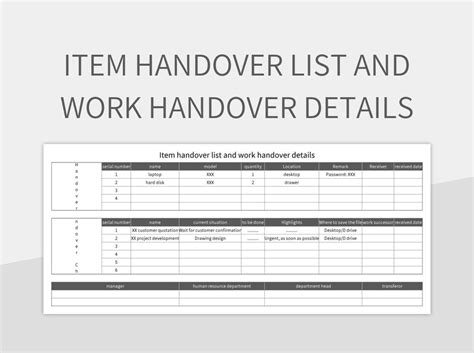 Free Shift Handover Templates For Google Sheets And Microsoft Excel