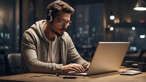 Premium Photo Man Use Labtop