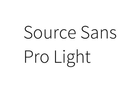 Source Sans Pro Light Font Free Font Download