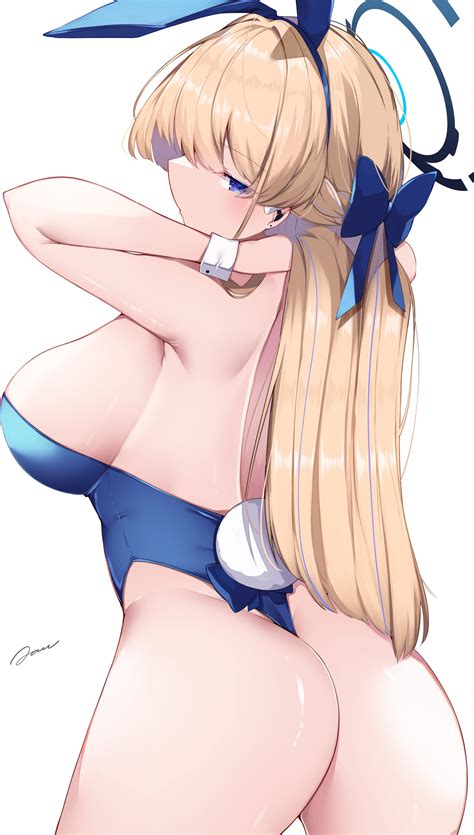 Rule 34 Adjusting Hair Arms Behind Head Ass Focus Blue Archive From