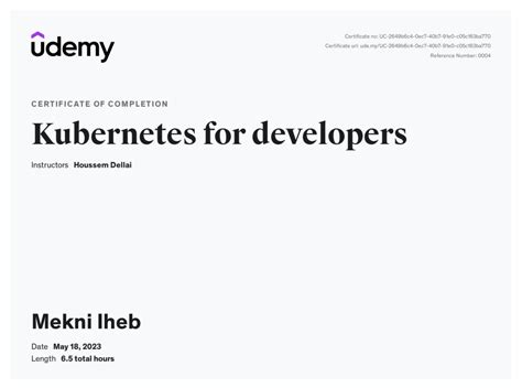 Mekni Iheb On Linkedin Udemy Course Completion Certificate