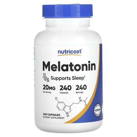 Nutricost Melatonin 20 Mg 240 Capsules