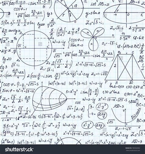 Math Scientific Vector Seamless Pattern Geometry Stock Vector Royalty Free 788366902