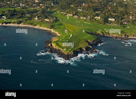 21st March 2019 Pebble Beach California Usa Aerial View Over The