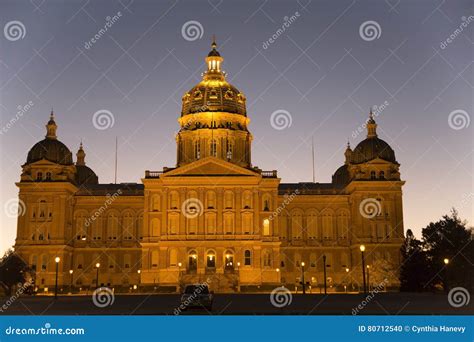 Iowa State Capitol Building In Des Moines Editorial Image Image Of