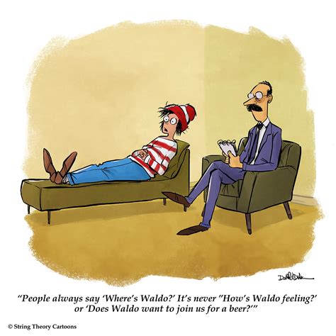 String Theory Cartoons Whereswaldo Cartoon Stringtheory Stringtheorycartoons Shrink Ink