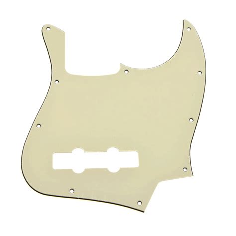 Jazz Bass Pickguard 4 String 3 Ply Light Cream Ploutone