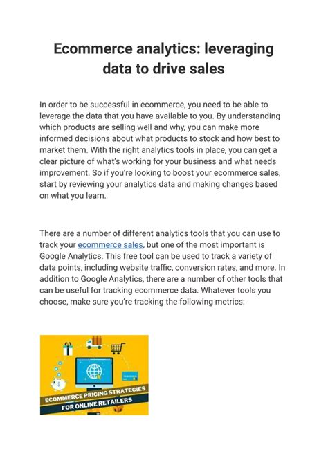 Ppt Ecommerce Analytics Leveraging Data To Drive Sales Powerpoint Presentation Id 11498002