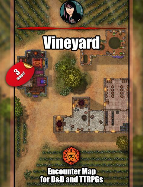 Vineyard 3 Variants Battle Map Pack With Foundry Vtt ⋆ Spooky Action