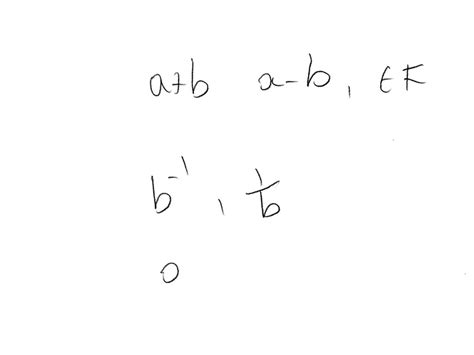 Solvedfractions For A Field F A ∈𝔽 And B ∈𝔽 0 Define A