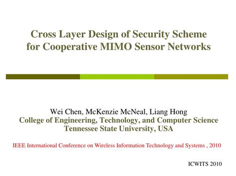 ppt cross layer design of security scheme for cooperative mimo sensor