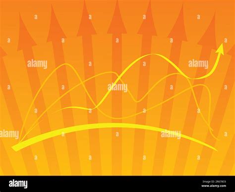 Orange Vector Background With A Graph Stock Vector Image And Art Alamy