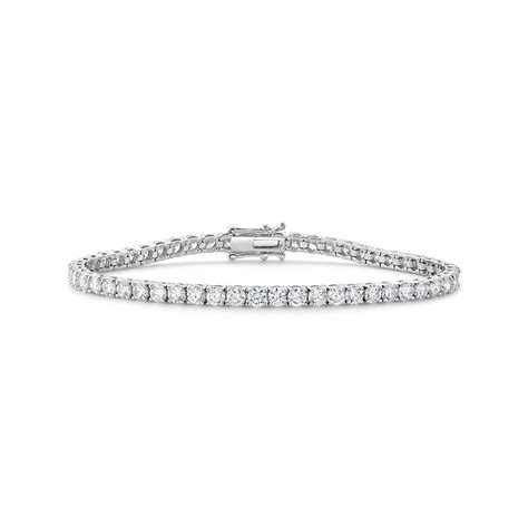 White Gold Lab Grown Diamond Tennis Bracelet 658 Ct Total Weight