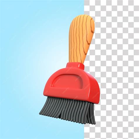 Premium Psd 3d Small Broom Illustration