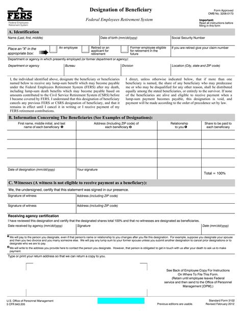 Sf 3102 Form ≡ Fill Out Printable Pdf Forms Online