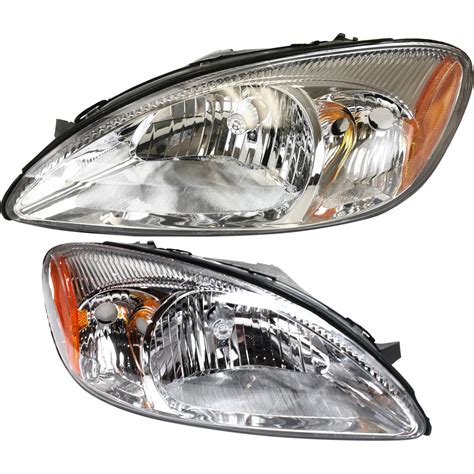 Headlight Compatible With 2000 2007 Ford Taurus Set Of 2 Left Driver