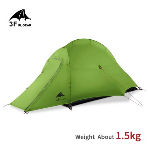 3f Ul Gear Tent 15d Silicone Ultralight 1 Person Double Layer Camping