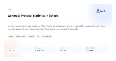 Generate Protocol Statistics In Tshark Labex