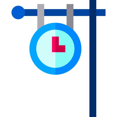 Clock Basic Straight Flat Icon
