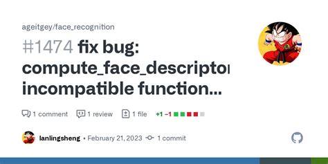 Fix Bug Computefacedescriptor Incompatible Function Arguments By Lanlingsheng · Pull